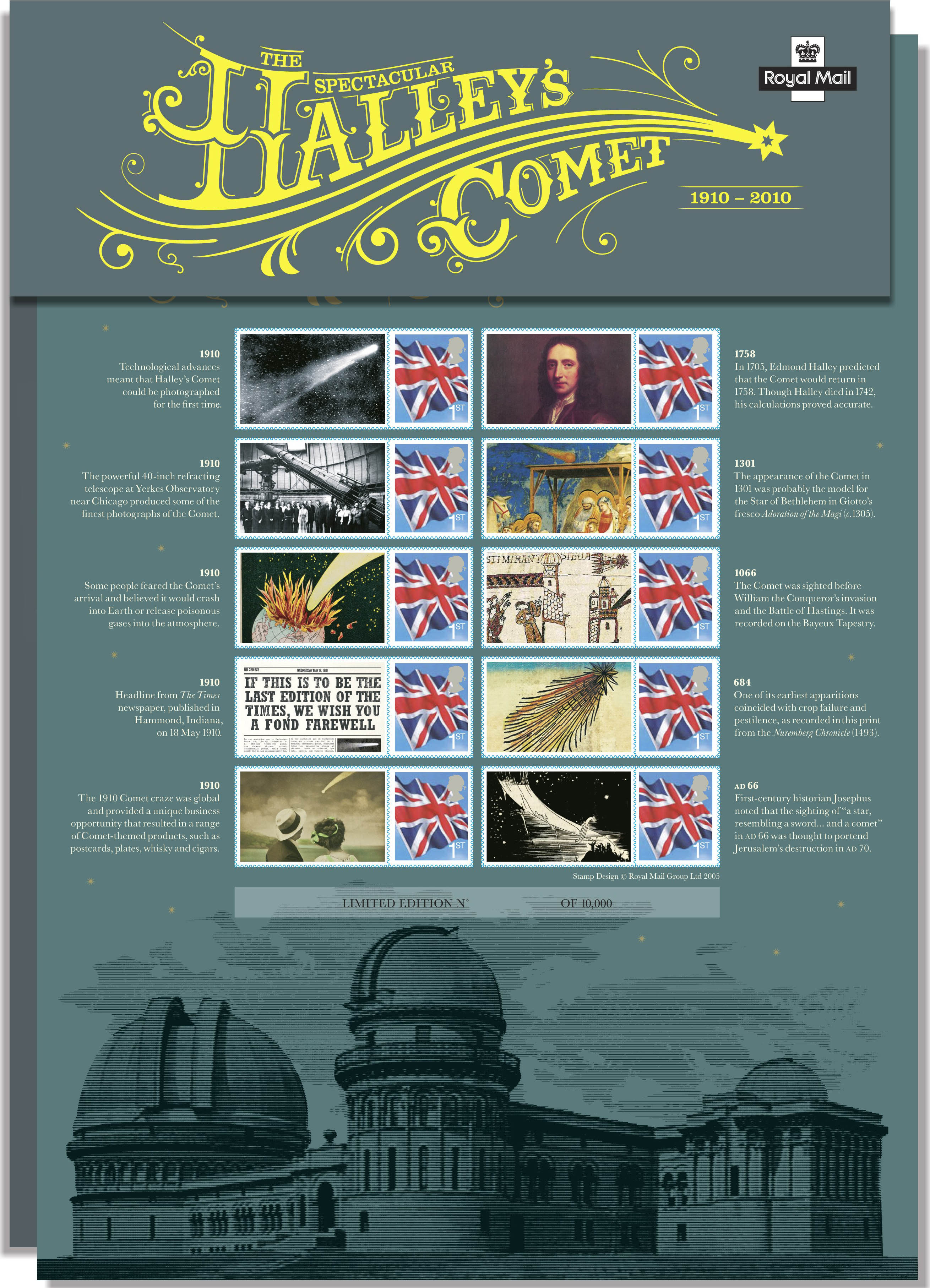 The Spectacular Halleys Comet (2010) : Collect GB Stamps