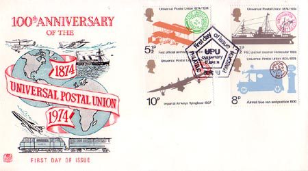 Centenary of Universal Postal Union (1974) : Collect GB Stamps